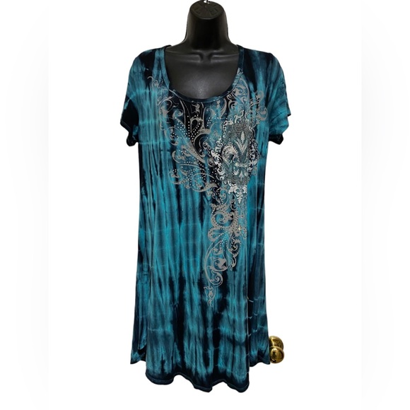 Vocal | Dresses | Nwtfun Flirty Vocal Tye Dye Mini Dress With Bling ...
